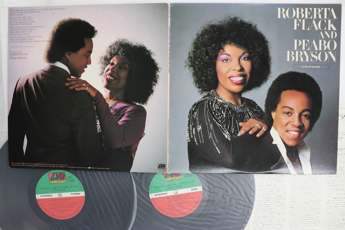 ・アーティスト Roberta Flack, Peabo Bryson ・タイトル Live & More ・レーベル・型番 ATLANTIC P55912A ・フォーマット LPレコード ・コンディション(盤) 良い (VG+) ・コンデ...