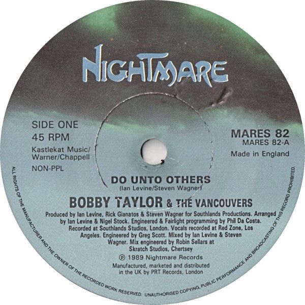 ・アーティスト Bobby Taylor & The Vancouvers ・タイトル Do Unto Others ・レーベル・型番 Nightmare Records MARES82 ・フォーマット 7インチレコード ・コンディション(...