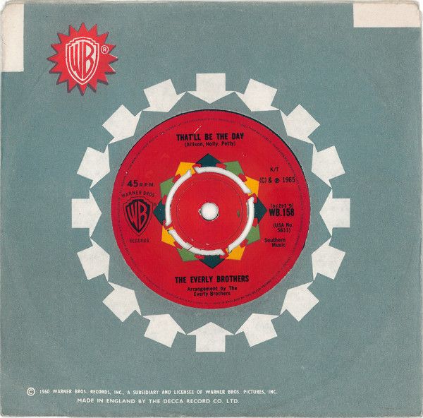 ・アーティスト Everly Brothers ・タイトル That'll Be The Day / Give Me A Sweetheart ・レーベル・型番 WARNER BROS WB158 ・フォーマット 7インチレコード ・コンデ...