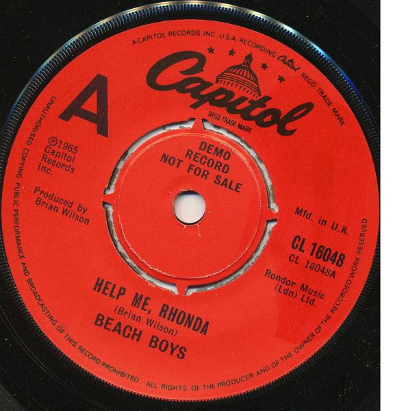 ・アーティスト The Beach Boys ・タイトル Help Me, Rhonda ・レーベル・型番 Capitol Records CL16048 ・フォーマット 7インチレコード ・コンディション(盤) 良い (VG+) ・コンデ...