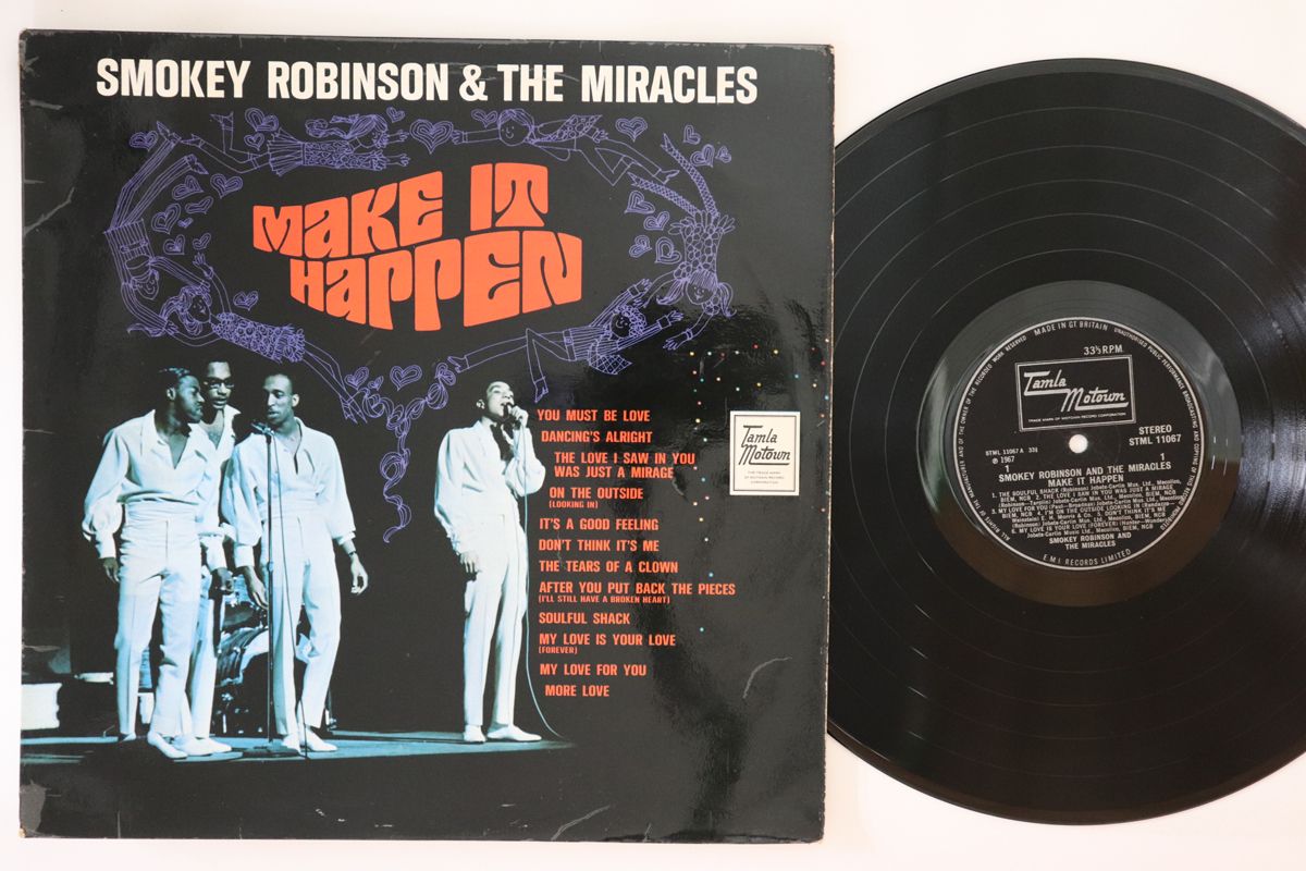 ・アーティスト Smokey Robinson & The Miracles ・タイトル Make It Happen ・レーベル・型番 TAMLA MOTOWN STML11067 ・フォーマット LPレコード ・コンディション(盤) 良...