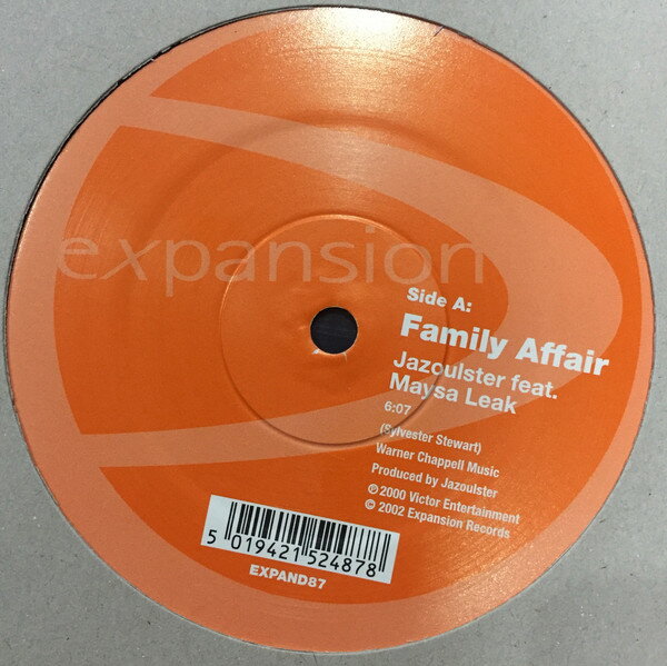 ・アーティスト Maysa Leak ・タイトル Bottle / Family Affair ・レーベル・型番 EXPANSION EXPAND87 ・フォーマット 12インチレコード ・コンディション(盤) 良い (VG+) ・コンディ...
