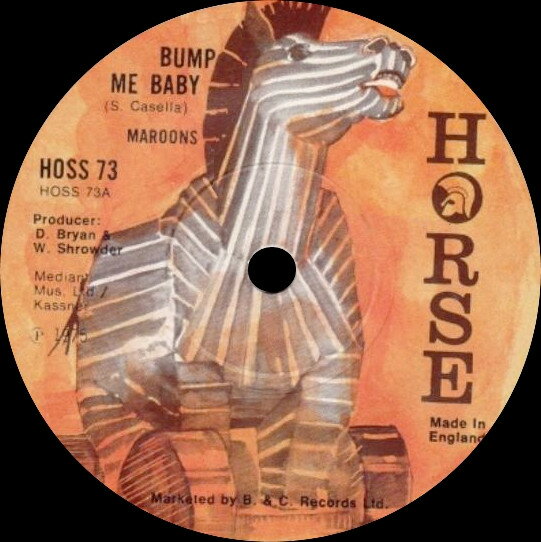 ・アーティスト Maroons ・タイトル Bump Me Baby / Kush "Maroons" ・レーベル・型番 Horse HOSS73 ・フォーマット 7インチレコード ・コンディション(盤) 非常に良い(EX) ・コンディショ...