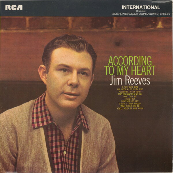 ・アーティスト Jim Reeves ・タイトル According To My Heart ・レーベル・型番 RCA International INTS1013 ・フォーマット LPレコード ・コンディション(盤) 良い (VG+) ・...