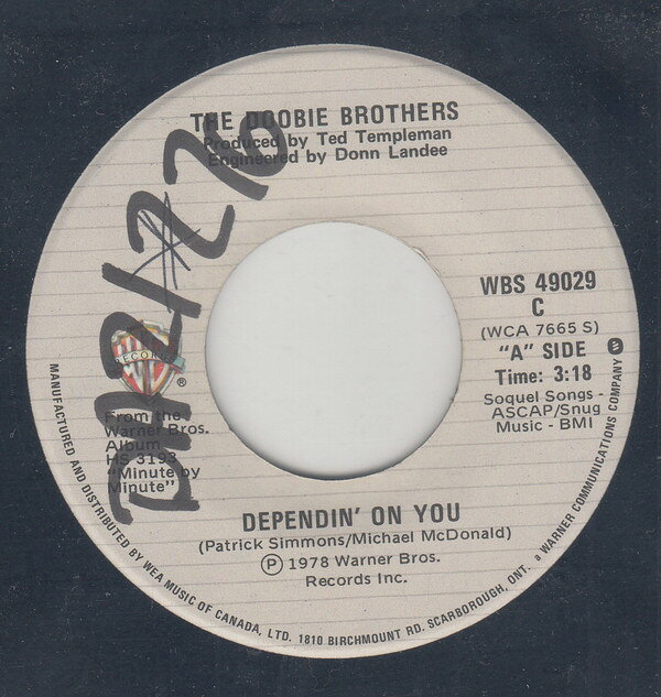 ・アーティスト Doobie Brothers ・タイトル Dependin' On You / How Do The Fools Survive? ・レーベル・型番 Warner Bros. Records WBS49029 ・フォーマッ...