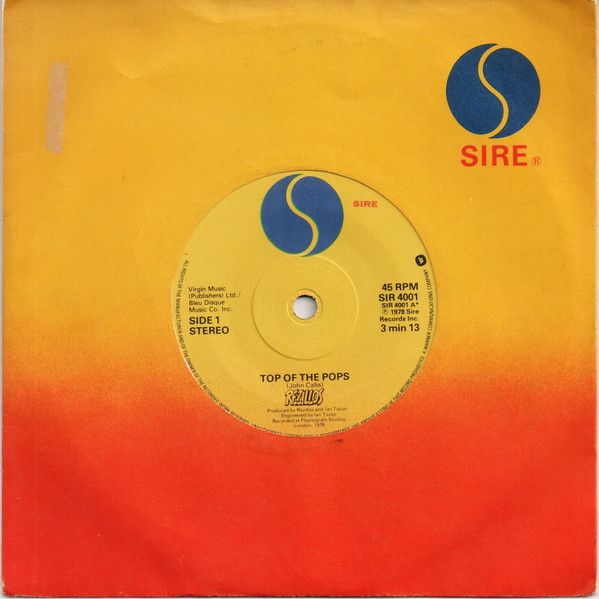 ・アーティスト Rezillos ・タイトル Top Of The Pops ・レーベル・型番 Sire SIR4001 ・フォーマット 7インチレコード ・コンディション(盤) 良い (VG+) ・コンディション(ジャケット) プレインカ...