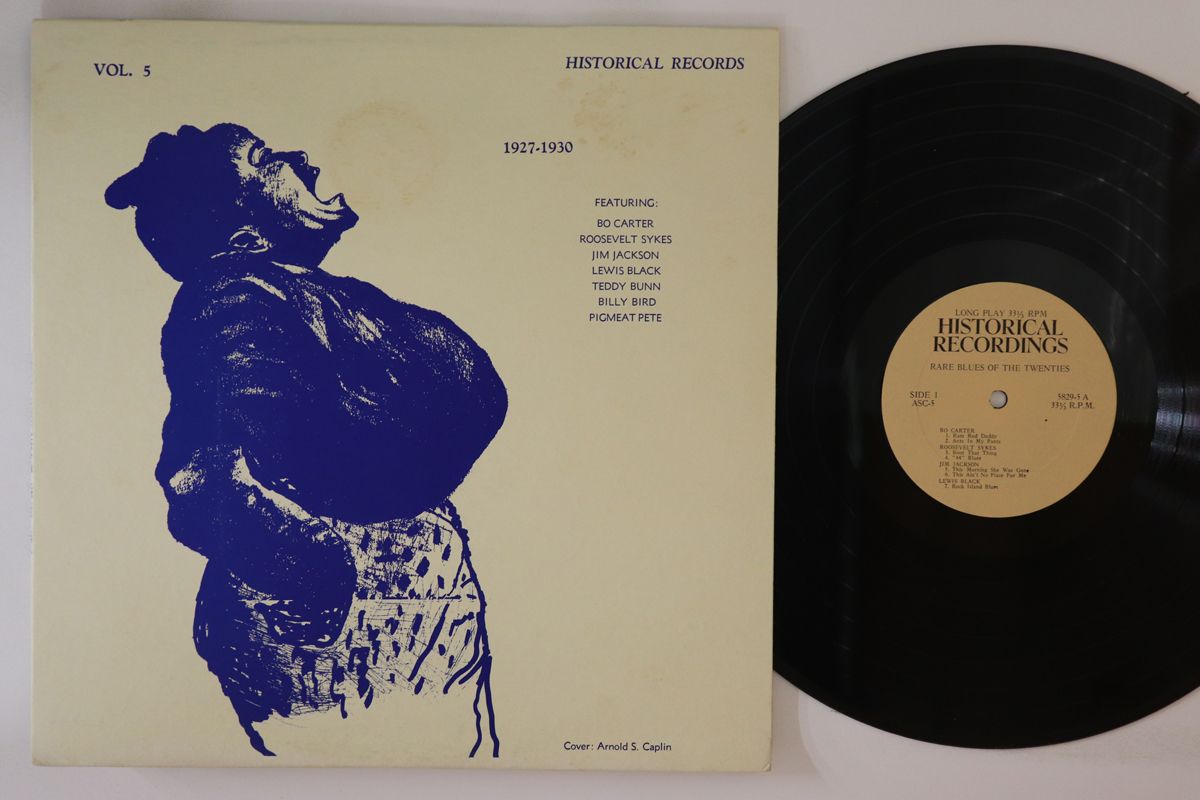 ・アーティスト Various ・タイトル Rare Blues Of The Twenties Vol. 5 ・レーベル・型番 HISTORICAL ASC5 ・フォーマット LPレコード ・コンディション(盤) 良い (VG+) ・コン...