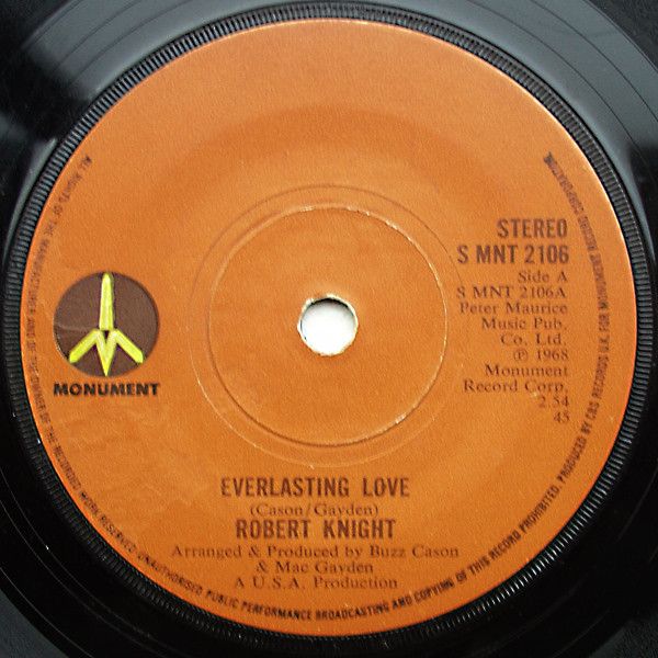 ・アーティスト Robert Knight ・タイトル Everlasting Love ・レーベル・型番 Monument SMNT2106 ・フォーマット 7インチレコード ・コンディション(盤) 非常に良い(EX) ・コンディション(...