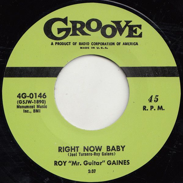 ・アーティスト Roy Mr. Guitar Gaines ・タイトル Right Now Baby ・レーベル・型番 GROOVE 4G0146 ・フォーマット 7インチレコード ・コンディション(盤) 非常に良い(EX) ・コンディショ...