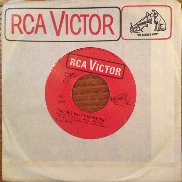 ・アーティスト Bobby Bare ・タイトル Find Out What's Happening ・レーベル・型番 RCA Victor 479450 ・フォーマット 7インチレコード ・コンディション(盤) 良い (VG+) ・コンデ...