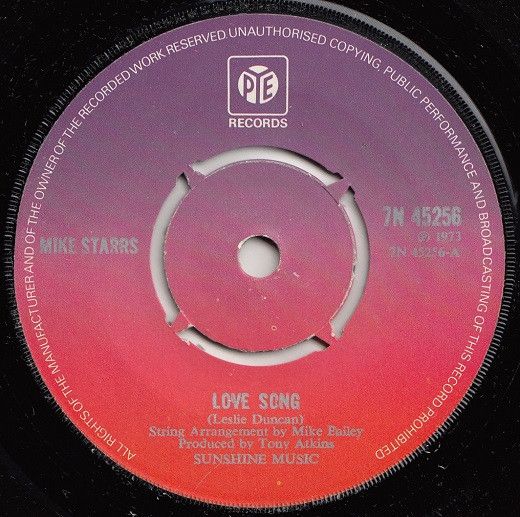 ・アーティスト Mike Starrs ・タイトル Love Song ・レーベル・型番 Pye Records 7N45256 ・フォーマット 7インチレコード ・コンディション(盤) 非常に良い(EX) ・コンディション(ジャケット) ...