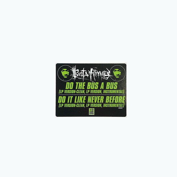 ・アーティスト Busta Rhymes ・タイトル Do The Bus A Bus / Do It Like Never Before ・レーベル・型番 Elektra ED6141 ・フォーマット 12インチレコード ・コンディション...