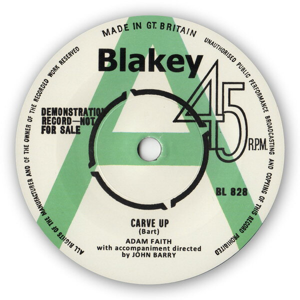・アーティスト Adam Faith / Shane Fenton & The Fentones ・タイトル Carve Up / Sparkling Brown Eyes ・レーベル・型番 BLAKEY BL828 ・フォーマット 7イン...
