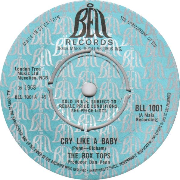 ・アーティスト Box Tops ・タイトル Cry Like A Baby ・レーベル・型番 Bell Records BLL1001 ・フォーマット 7インチレコード ・コンディション(盤) 良い (VG+) ・コンディション(ジャケッ...
