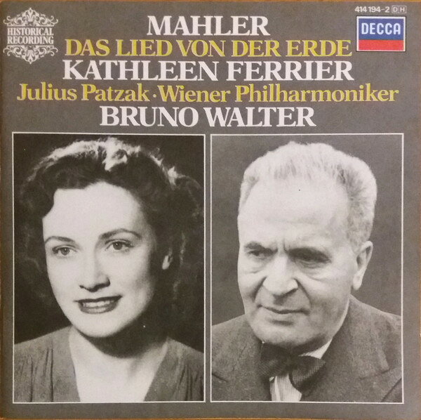 ・アーティスト Ferrier, Walter, Patzak; Vpo ・タイトル マーラー大地の歌 ・レーベル・型番 Decca 4141942 ・フォーマット CD ・コンディション(盤) 良い (VG+) ・コンディション(ジャケッ...