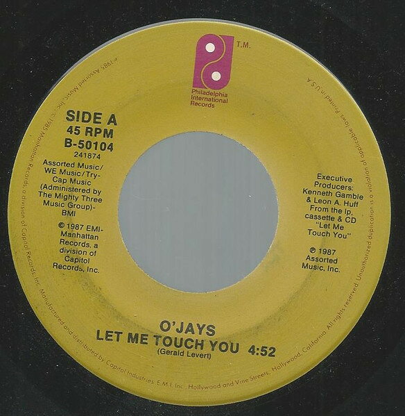 ・アーティスト O'Jays ・タイトル Let Me Touch You ・レーベル・型番 Philadelphia International Records B50104 ・フォーマット 7インチレコード ・コンディション(盤) 良い...