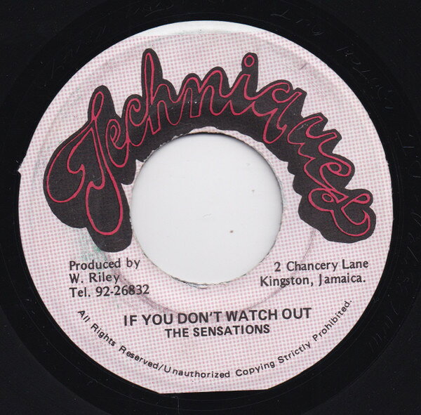 ・アーティスト Sensations ・タイトル If You Don't Watch Out / Point Blank ・レーベル・型番 Techniques NONE ・フォーマット 7インチレコード ・コンディション(盤) 良い (...