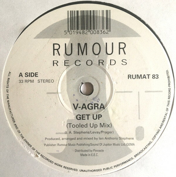 ・アーティスト V-Agra ・タイトル Get Up ・レーベル・型番 Rumour Records RUMAT83 ・フォーマット 12インチレコード ・コンディション(盤) 良い (VG+) ・コンディション(ジャケット) プレインカ...
