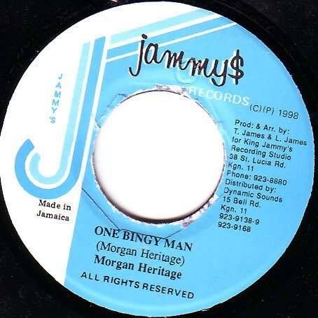 ・アーティスト Morgan Heritage ・タイトル One Bingy Man ・レーベル・型番 Jammy's Records NONE ・フォーマット 7インチレコード ・コンディション(盤) 良い (VG+) ・コンディション...