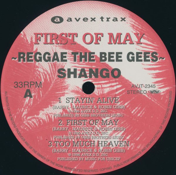 ・アーティスト Shango ・タイトル First Of May - Reggae The Bee Gees ・レーベル・型番 Avex Trax AVJT2345 ・フォーマット 12インチレコード ・コンディション(盤) 非常に良い(...
