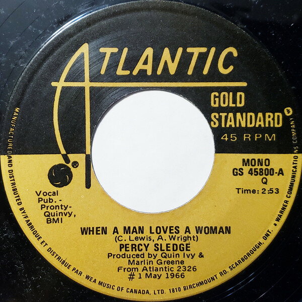 ・アーティスト Percy Sledge ・タイトル When A Man Loves A Woman / Take Time To Know Her ・レーベル・型番 Atlantic GS45800 ・フォーマット 7インチレコード ・...