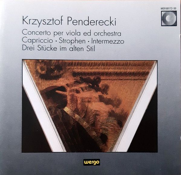 ・アーティスト Krzysztof Penderecki ・タイトル Concerto Per Viola Ed Orchestra ・ Capriccio ・ Strophen ・ Intermezzo ・ Drei Stucke Im ...