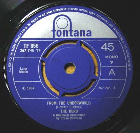 ・アーティスト Herd ・タイトル From The Underworld ・レーベル・型番 Fontana, Fontana TF856 ・フォーマット 7インチレコード ・コンディション(盤) 良い (VG+) ・コンディション(ジャ...