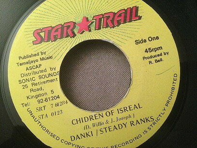 ・アーティスト Doniki / Steady Ranks ・タイトル Children Of Isreal ・レーベル・型番 Star Trail STA0123 ・フォーマット 7インチレコード ・コンディション(盤) 非常に良い(EX...