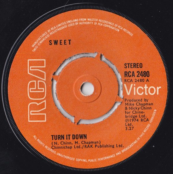 ・アーティスト Sweet ・タイトル Turn It Down ・レーベル・型番 RCA Victor RCA2480 ・フォーマット 7インチレコード ・コンディション(盤) 良い (VG+) ・コンディション(ジャケット) プレインカ...