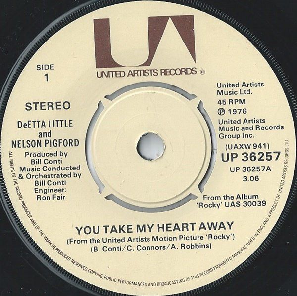 ・アーティスト DeEtta Little & Nelson Pigford ・タイトル You Take My Heart Away ・レーベル・型番 United Artists Records UP36257 ・フォーマット 7インチ...