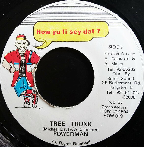 ・アーティスト Powerman / Danny Browne & Dean Fraser ・タイトル Tree Trunk ・レーベル・型番 How Yu Fi Sey Dat ? HOW019 ・フォーマット 7インチレコード ・コンデ...
