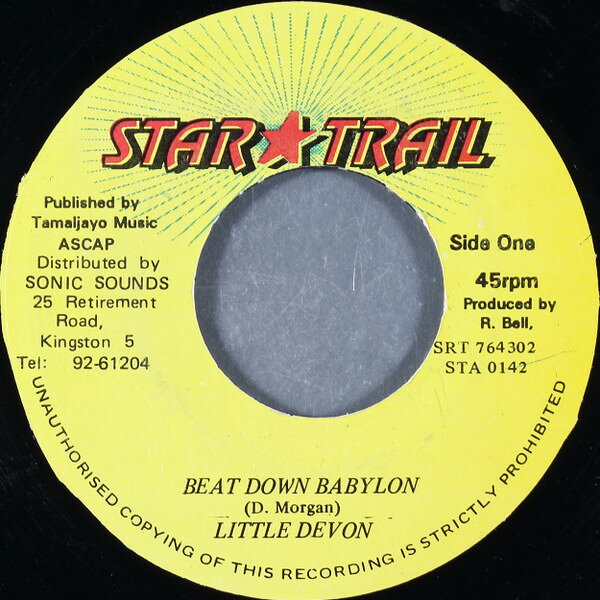 ・アーティスト Little Devon ・タイトル Beat Down Babylon ・レーベル・型番 Star Trail STA0142 ・フォーマット 7インチレコード ・コンディション(盤) 良い (VG+) ・コンディション(...