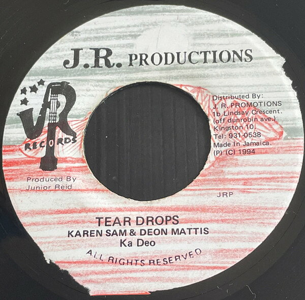 ・アーティスト Karen Sam , Deon Mattis , Ka Deo ・タイトル Tear Drops ・レーベル・型番 J.R. Productions NONE ・フォーマット 7インチレコード ・コンディション(盤) 良い...