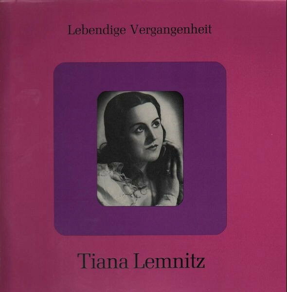 ・アーティスト Tiana Lemnitz ・タイトル Lebendige Vergangenheit - Tiana Lemnitz ・レーベル・型番 Lebendige Vergangenheit LV101 ・フォーマット LPレコー...
