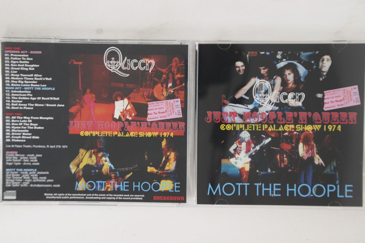 ・アーティスト Queen, Mott The Hoople ・タイトル Just Hoople 'n' Queen ・レーベル・型番 BREAKDOWN BREAKKOWN442AB ・フォーマット CD ・コンディション(盤) 非常に良...