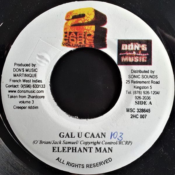 ・アーティスト Elephant Man / Daddy Mory ・タイトル Gal U Caan / Ok ・レーベル・型番 Don's Music, 2 Hardcore 2HC007 ・フォーマット 7インチレコード ・コンディショ...