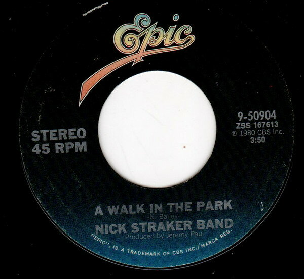 ・アーティスト Nick Straker Band ・タイトル A Walk In The Park ・レーベル・型番 EPIC 950904 ・フォーマット 7インチレコード ・コンディション(盤) 良い (VG+) ・コンディション(ジ...