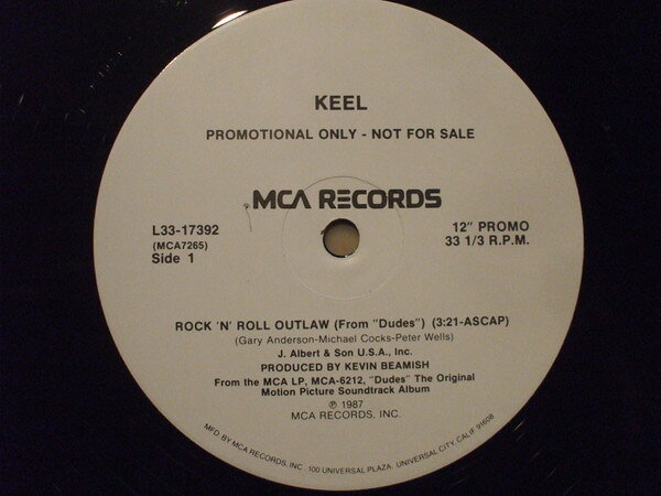 ・アーティスト Keel ・タイトル Rock 'N' Roll Outlaw ・レーベル・型番 MCA Records L3317392PROMO ・フォーマット 12インチレコード ・コンディション(盤) 良い (VG+) ・コンディシ...