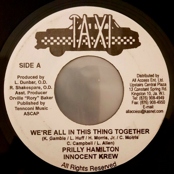 ・アーティスト Prilly Hamilton , The Innocent Crew ・タイトル We're All In This Together ・レーベル・型番 Taxi NONE ・フォーマット 7インチレコード ・コンディショ...