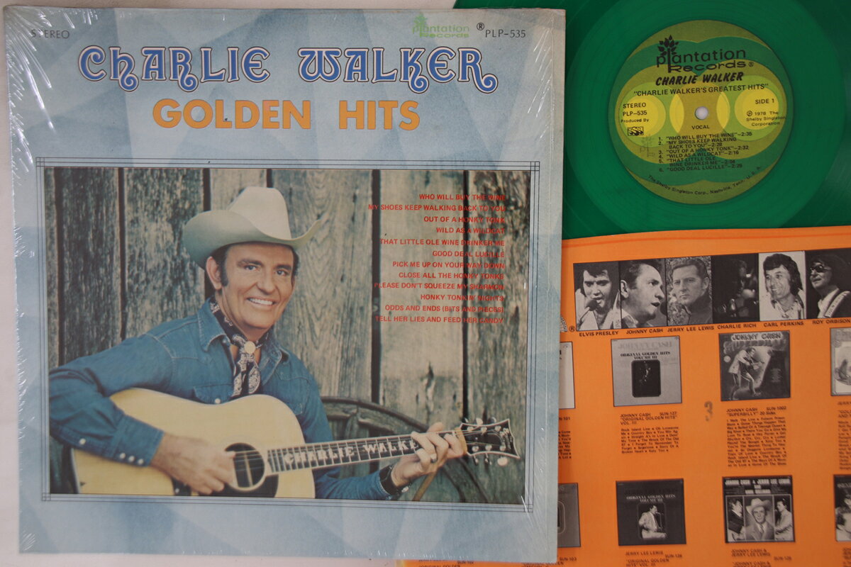 ・アーティスト Charlie Walker ・タイトル Charlie Walker Golden Hits ・レーベル・型番 PLANTATION PLP535 ・フォーマット LPレコード ・コンディション(盤) 非常に良い(EX) ...