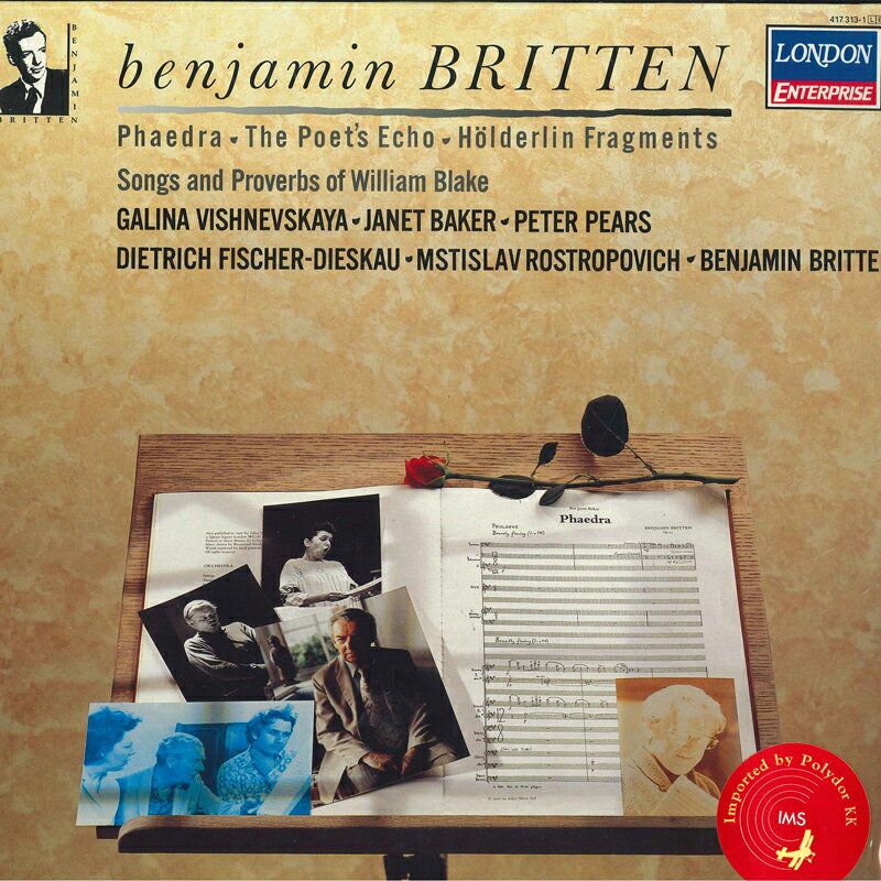 ・アーティスト Benjamin Britten, English Chamber Orchestra, Janet Baker, Steuart Bedford, Dietrich Fischer-Dieskau, Peter Pears...