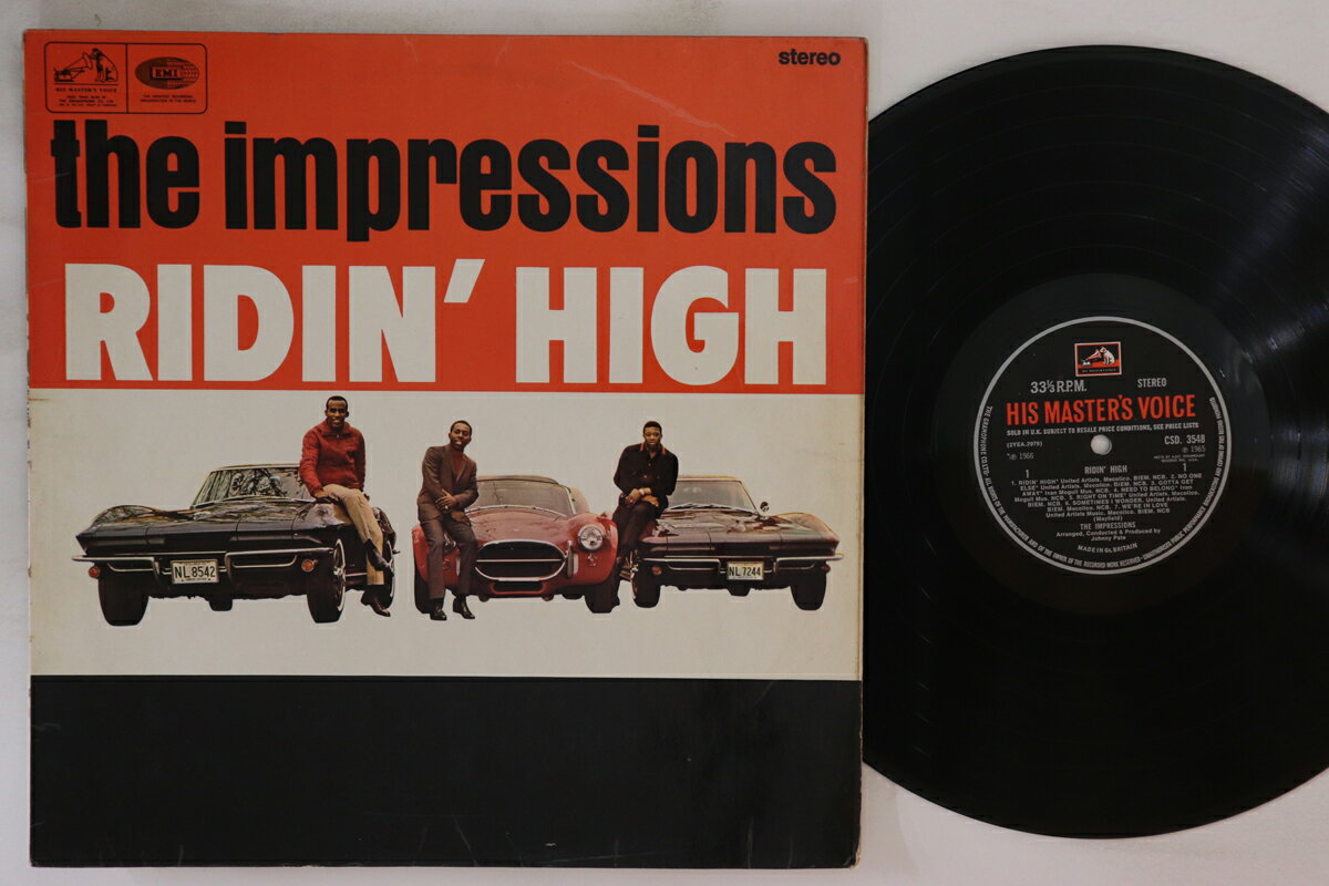 ・アーティスト Impressions ・タイトル Ridin' High ・レーベル・型番 HIS MASTER'S VOICE CSD3548 ・フォーマット LPレコード ・コンディション(盤) 良い (VG+) ・コンディション(ジ...
