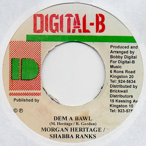 ・アーティスト Shabba Ranks / Morgan Heritage ・タイトル Dem A Bawl ・レーベル・型番 Digital-B NONE ・フォーマット 7インチレコード ・コンディション(盤) 良い (VG+) ・コ...