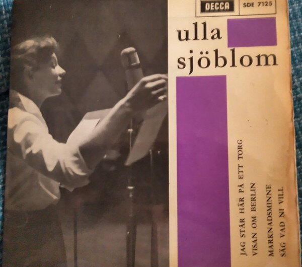 ・アーティスト Ulla Sjoblom ・タイトル Jag Star Har Pa Ett Torg ・レーベル・型番 DECCA SDE7125 ・フォーマット 7インチレコード ・コンディション(盤) 良い (VG+) ・コンディショ...