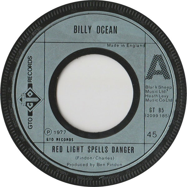 ・アーティスト Billy Ocean ・タイトル Red Light Spells Danger ・レーベル・型番 GTO GT85 ・フォーマット 7インチレコード ・コンディション(盤) 良い (VG+) ・コンディション(ジャケット...