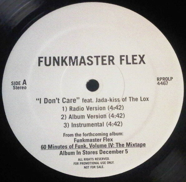 ・アーティスト Funkmaster Flex, Jadakiss , Jagged Edge (2) , Jermaine Dupri , Lil' Bow Wow & Da Brat ・タイトル I Don't Care / Did S...