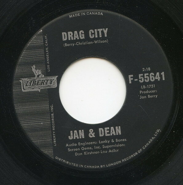 ・アーティスト Jan & Dean ・タイトル Drag City / Schlock Rod (Part 1) ・レーベル・型番 Liberty F55641 ・フォーマット 7インチレコード ・コンディション(盤) 良い (VG+) ...