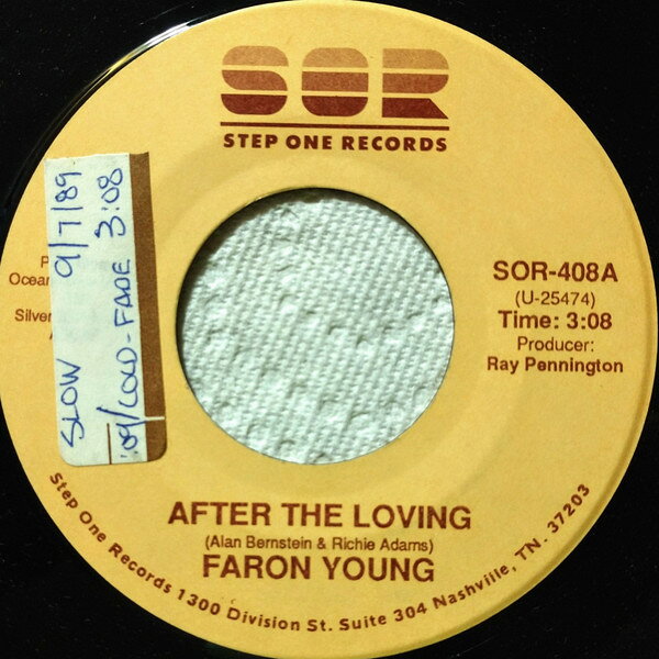 ・アーティスト Faron Young ・タイトル After The Loving ・レーベル・型番 Step One Records SOR408 ・フォーマット 7インチレコード ・コンディション(盤) 良い (VG+) ・コンディシ...