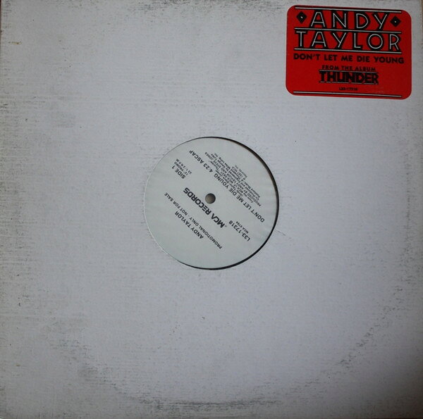 ・アーティスト Andy Taylor ・タイトル Don't Let Me Die Young ・レーベル・型番 MCA Records L3317318 ・フォーマット 12インチレコード ・コンディション(盤) 良い (VG+) ・コ...