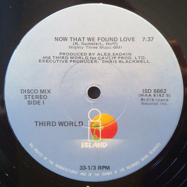 ・アーティスト Third World ・タイトル Now That We Found Love ・レーベル・型番 Island Records ISD8662 ・フォーマット 12インチレコード ・コンディション(盤) 可 (VG) ・コ...